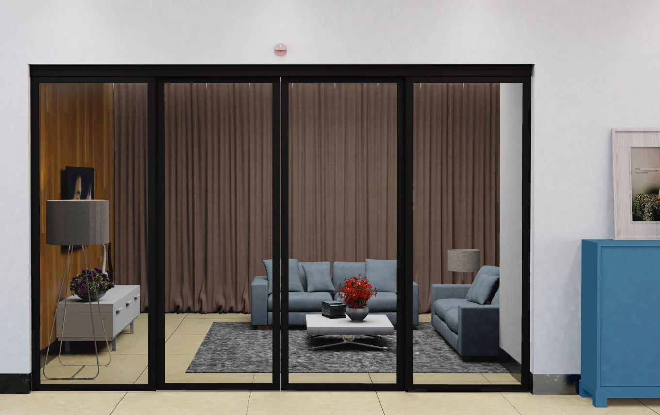 Load-bearing 80kg Sliding Door Automatic System Lightweight Aluminum ...