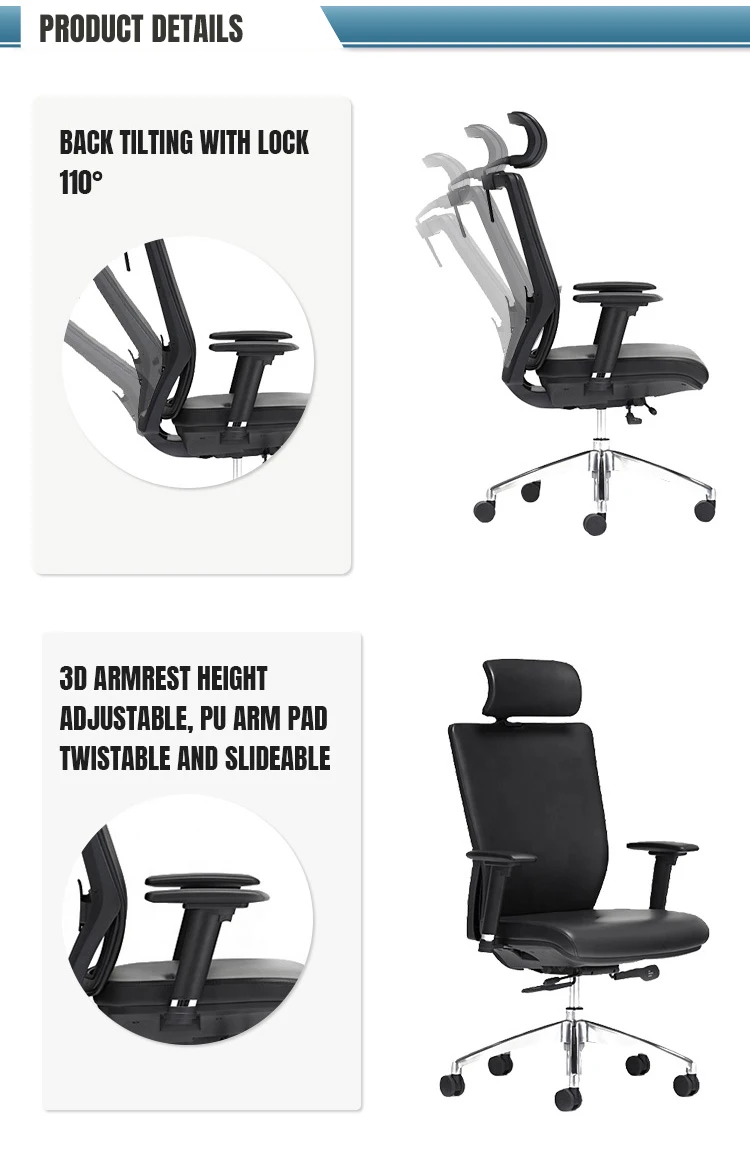 Luxury Leather Waiting Room Reception Office Chair Boss Manager Leather ...