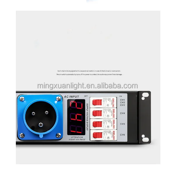 6 Way Line Array Sound Box Timing Device Power Controller Professional ...