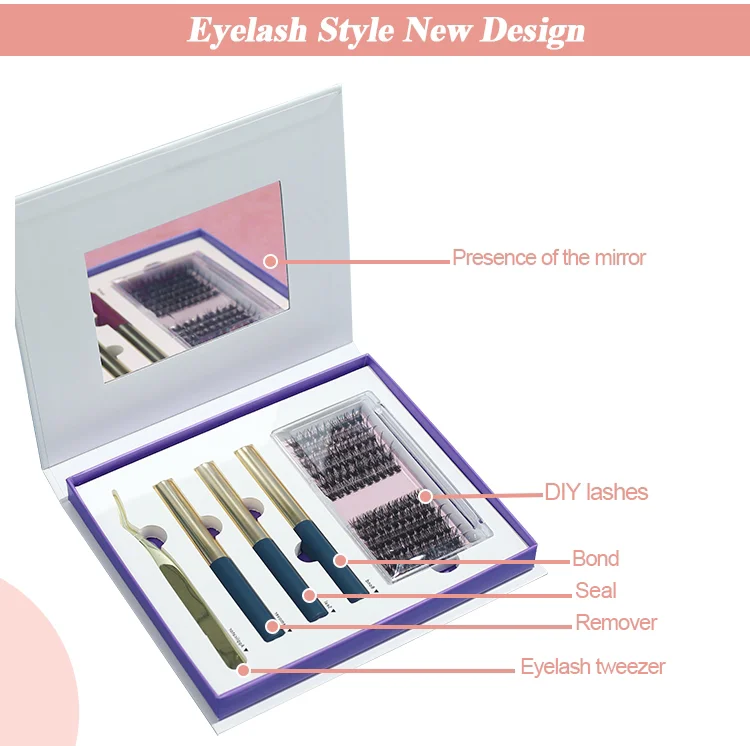 DIY Eyelash Extension 8 Clusters - Natural Lashes Set