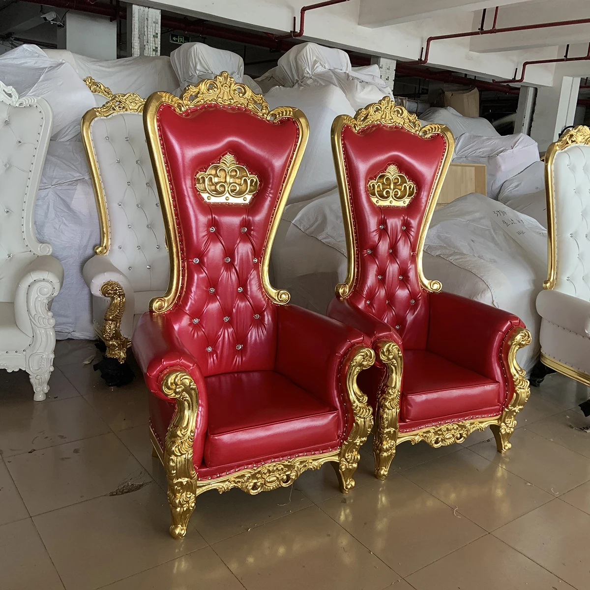 King Throne Chair High Back Silver Royal Luxury Chair For Groom And ...