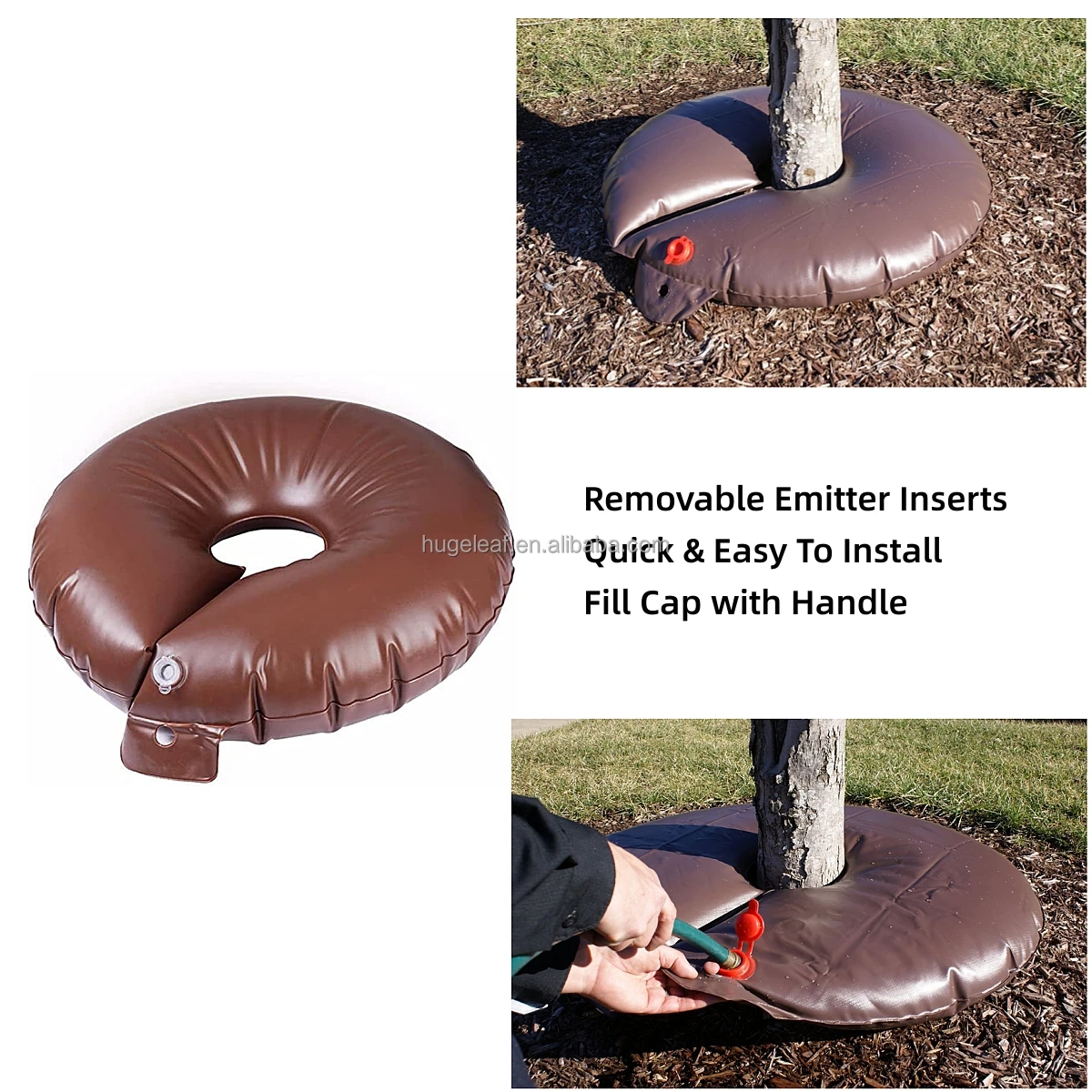 15-Gallon Slow Release Garden Drip Irrigation Ring Plastic Watering Bag ...