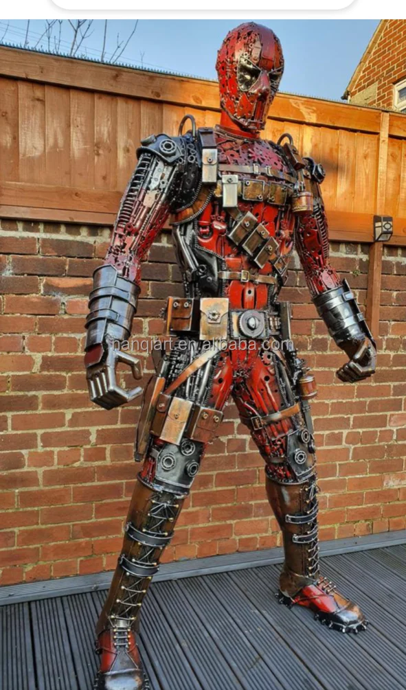 Custom Metal Robot Statue - 2M Tall Outdoor Sculpture