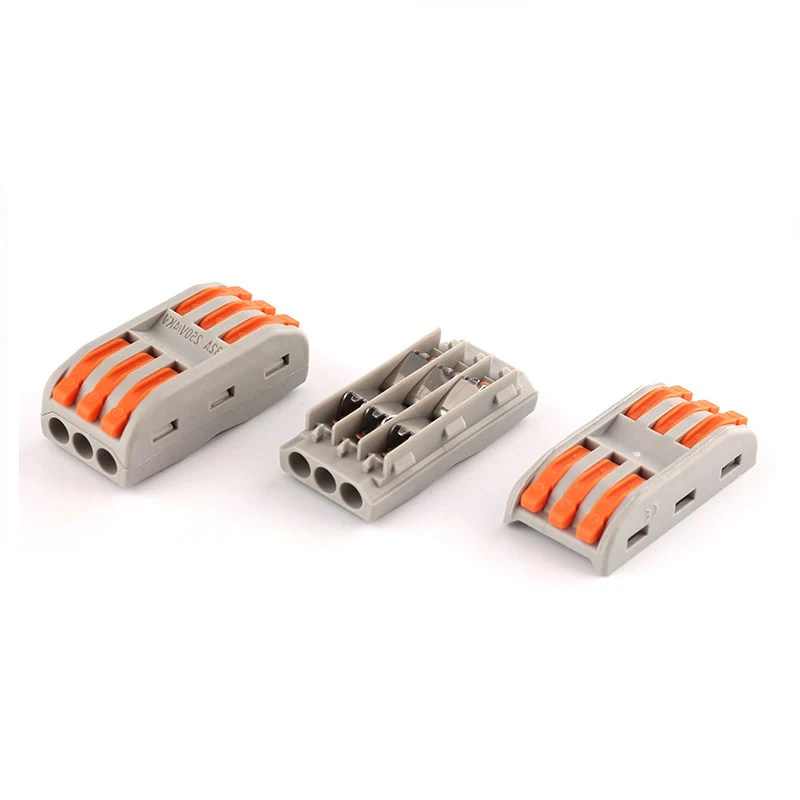 222 Series Wire To Wire Connect Feed-through Terminal Block 3 In 3 Out ...