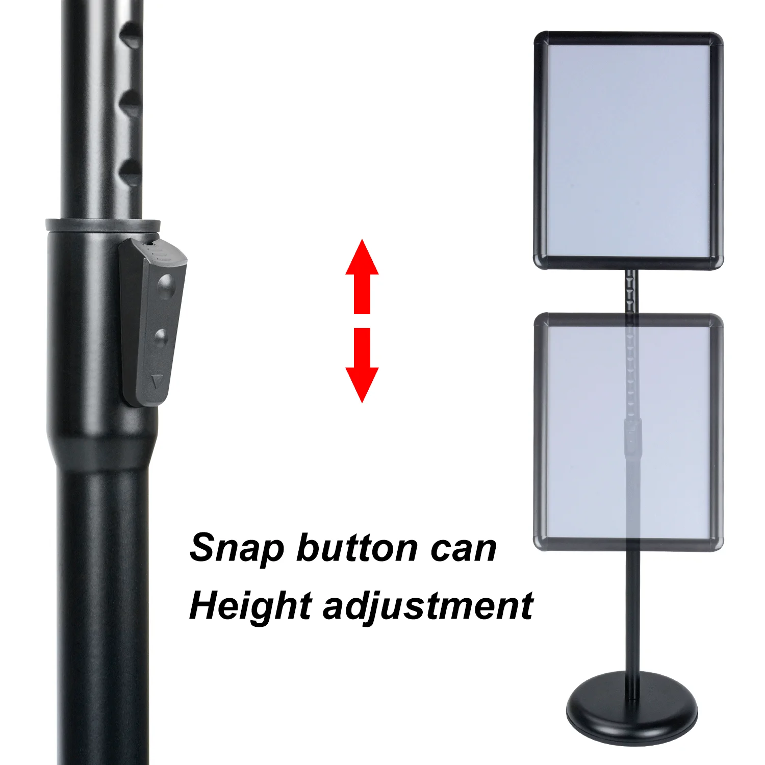 Adjustable Sign Holder Standing Floor Sign Stand For Restaurant School ...