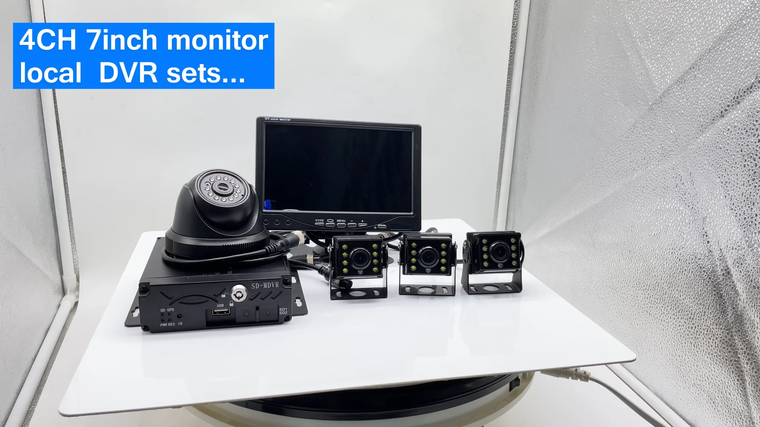 Ccenten Oem 4ch Mdvr Mobile Dvr 7 Inch Monitor Car Display System Car ...