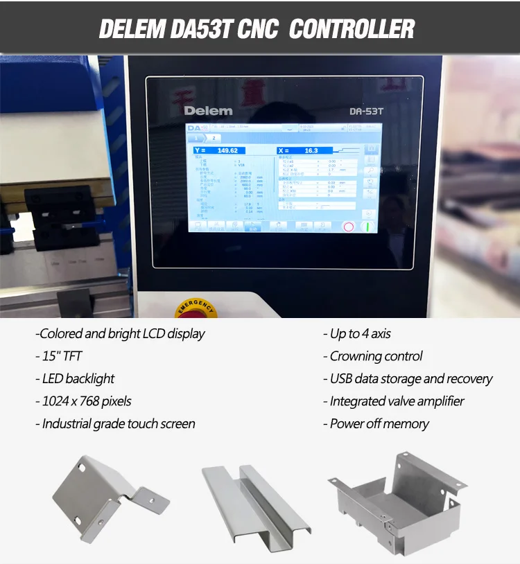 Delem Da53t Controller Sheet Plate Bending Machine Hydraulic Press ...