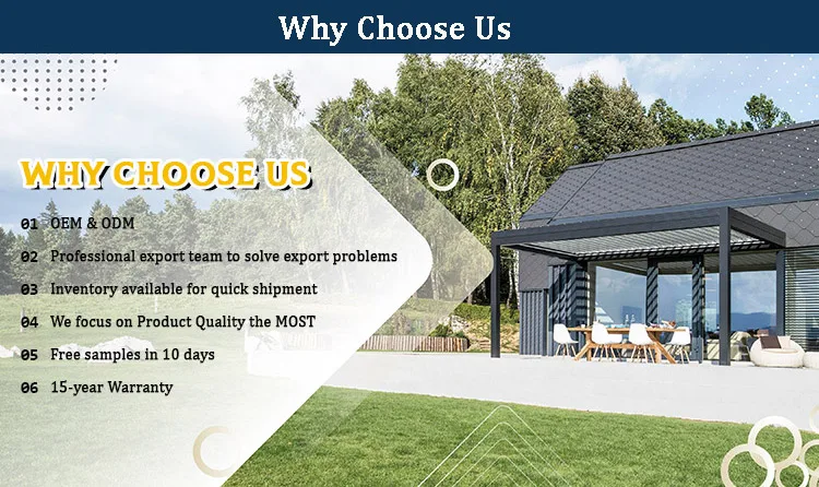 Modern 3x6 Aluminum Bioclimatica Outdoor Arch Trellis Pergola