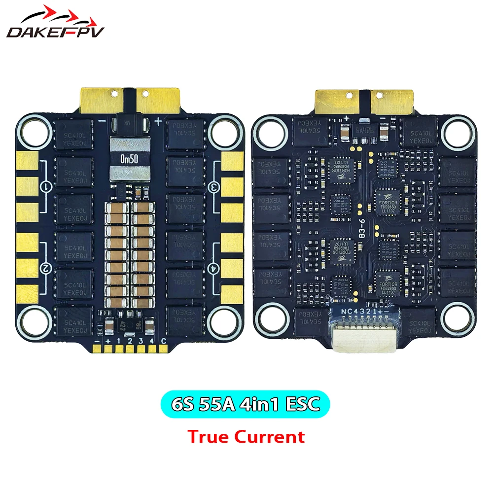 Dakefpv 8bit 4in1 Fpv Esc 6s 55a Esc 8s 70a 80a H743 Stack Support Bluejay / Blheli_s Esc For Rc ...