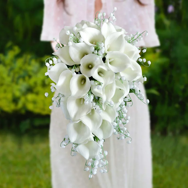 Morili Water Droplet Type Horseshoe Lily Bride Holding Flower