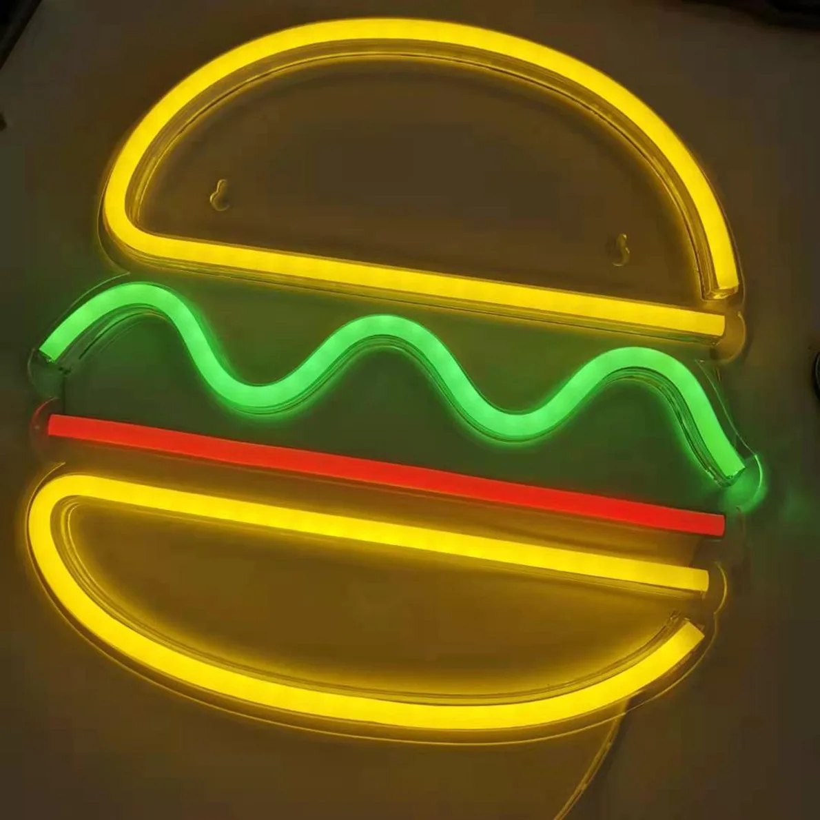 Restaurant Fast Food Wall Party Mushroom Hamburger Acrylic Sign Burger ...