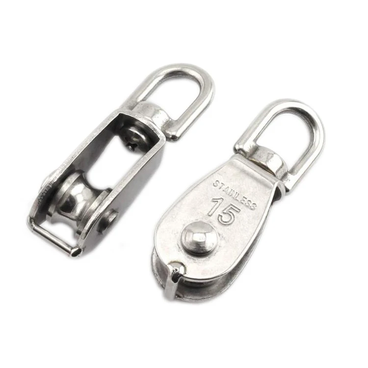 In Stock Wire Rope Hanging Pulley Wheel 304 Stainless Steel M15