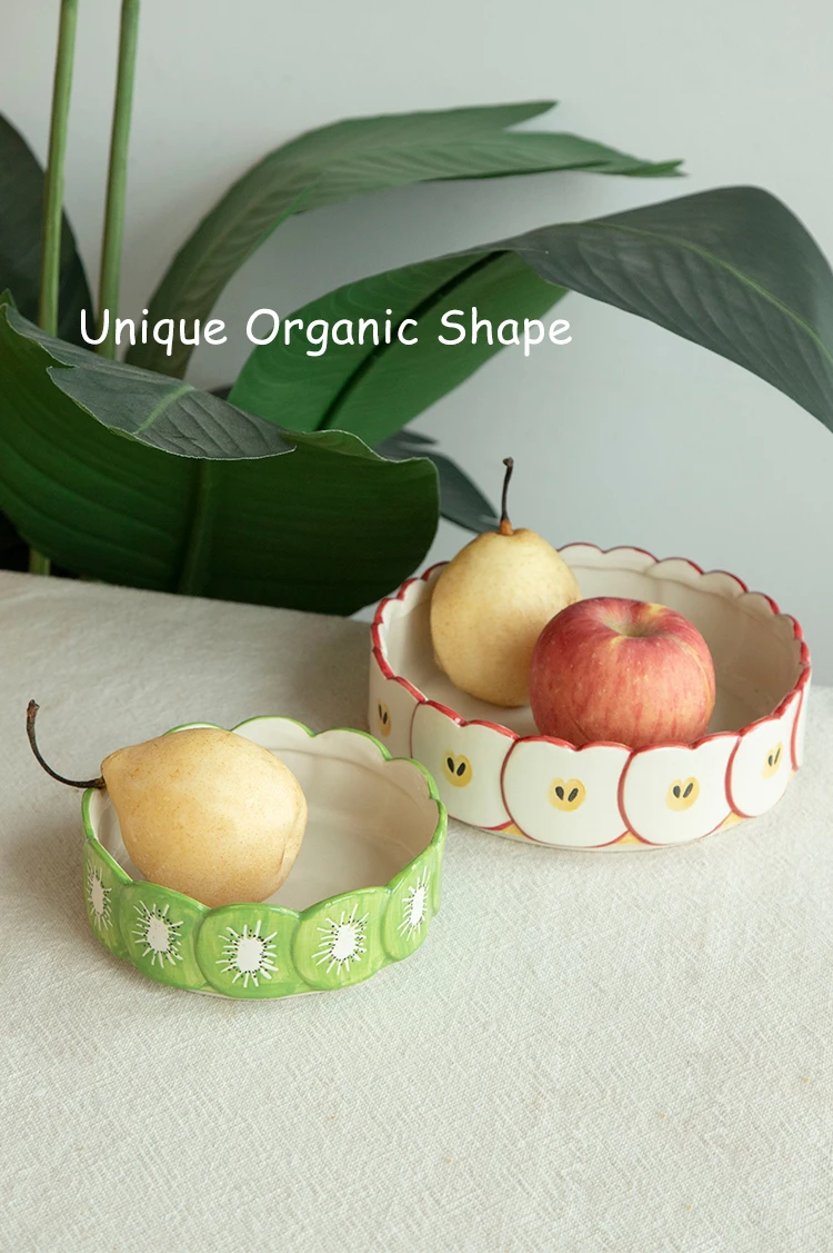 JOYYE Custom Hand Painted Apple Fruit Shaped Cup Mug Set