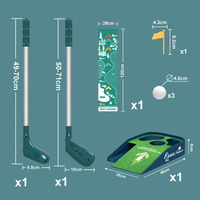 Plastic Educational Kid Indoor Mini Golf Ball Game Play Set Sports Toys ...