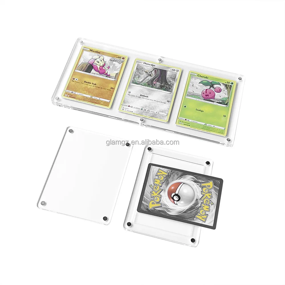 Acrylic Grading Card Slabs - Magnetic Pokemon Case Box Booster