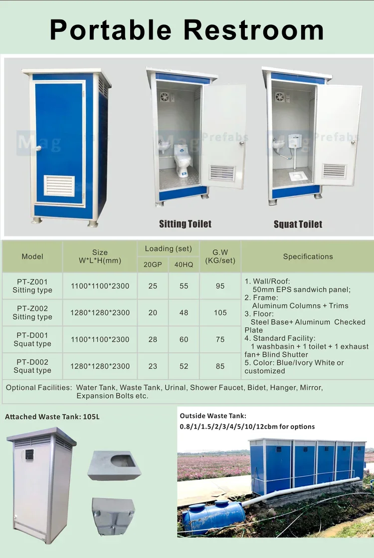 Portable Restroom Hot Sale Public Restroom Bano Publico - Buy Portable ...