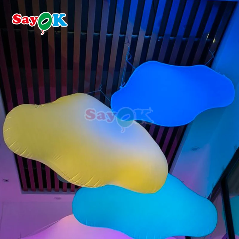 Inflatable Sealed Pvc Cloud Cloud Lamp Giant Inflatable Clouds Shape ...