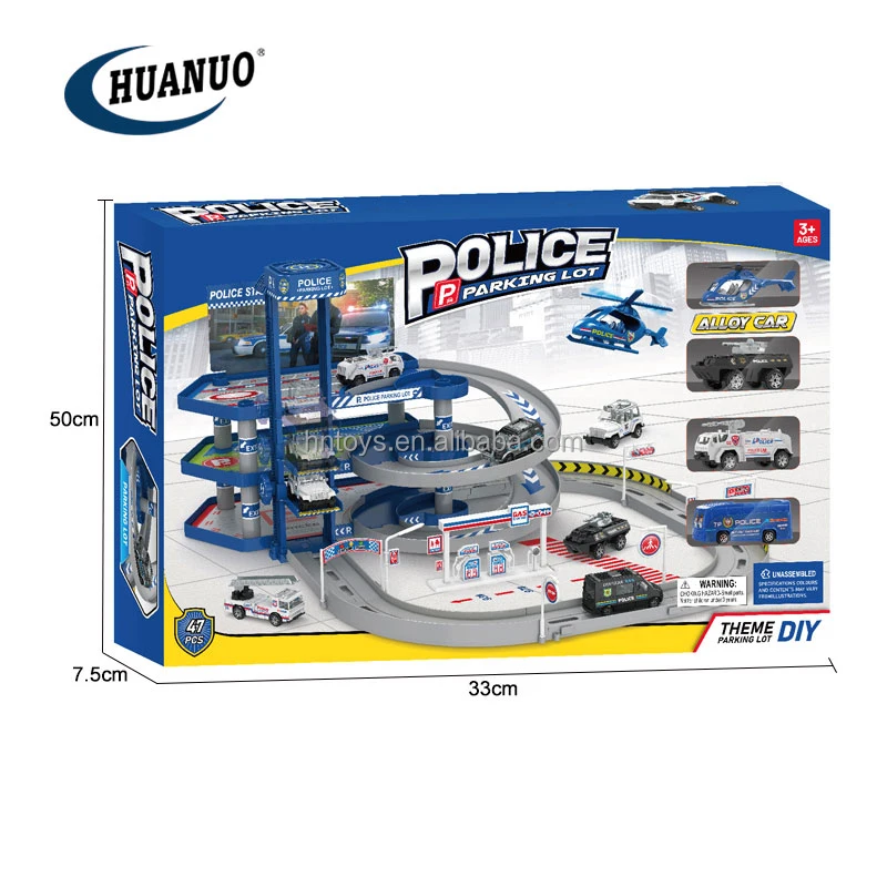 HUANUO Indoor Police Track Car - Fun for Kids & Collectors
