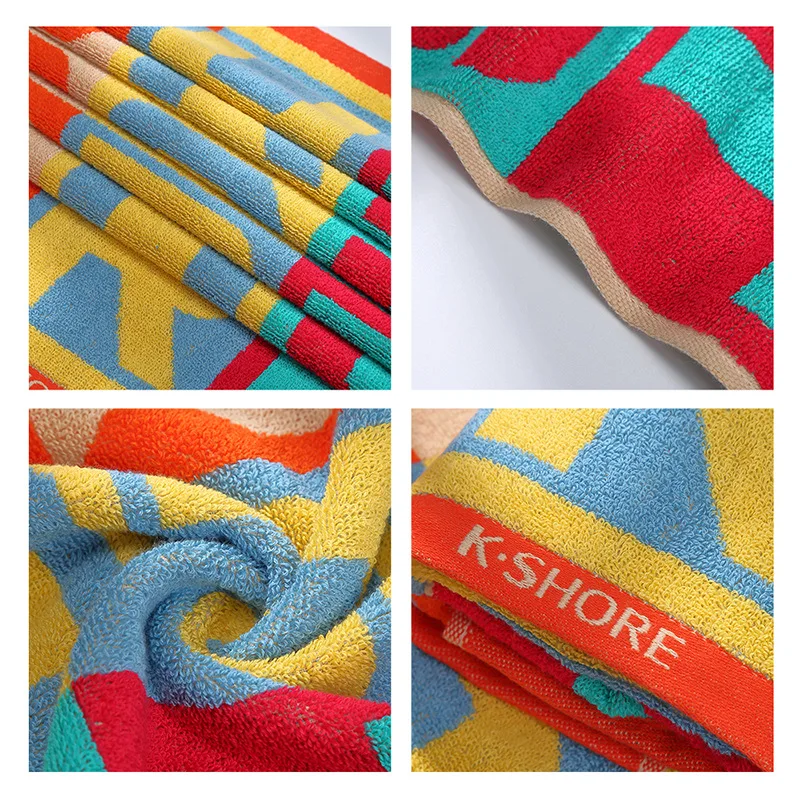 Beach Towels Luxury Heavy Custom Jacquard 100% Cotton Summer Woven ...