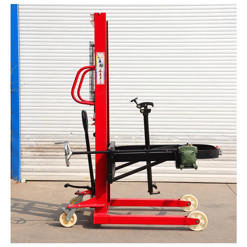 Mobile Manual Hydraulic Oil Barrel Flipping Lifting Dump Forklift ...