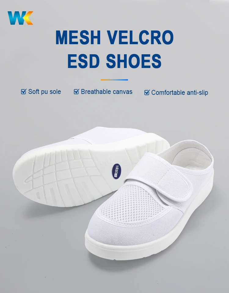 Anti Static Esd Cleanroom Work Shoes Pvc Pu Sole Mesh Esd Safety Shoes ...