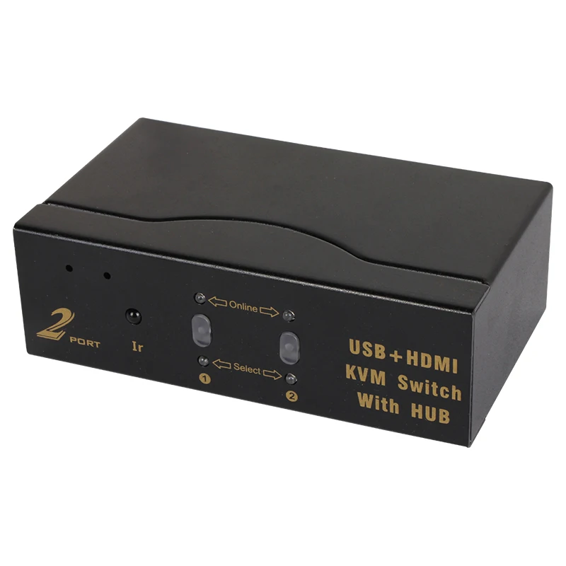 Vcom Ir Control 4k 3840*2400p Hdmi Kvm Switch 2 Port Keyboard Video ...