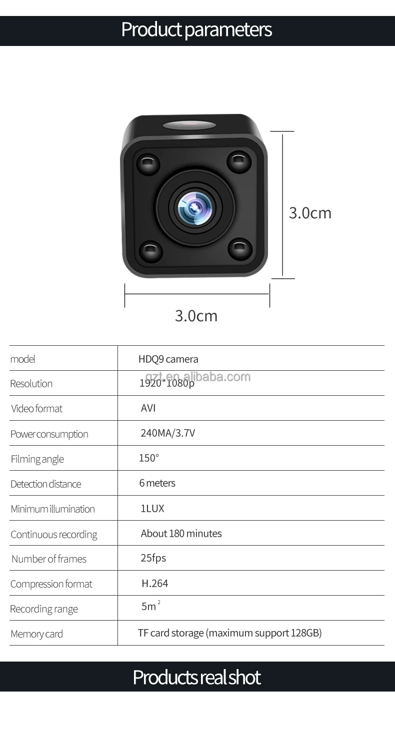 Qzt Mini Wifi Camera Wireless Hd 1080p Indoor Home Security Micro ...