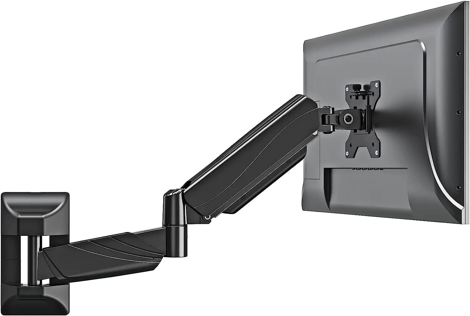 Mountup Up To 32" Single Monitor Wall Arm Iron Monitor Wall Mount Stand ...