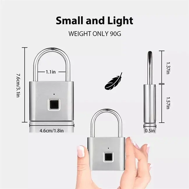 Tuya Smart Fingerprint Padlock Zinc Alloy Smart Biometric Thumbprint ...