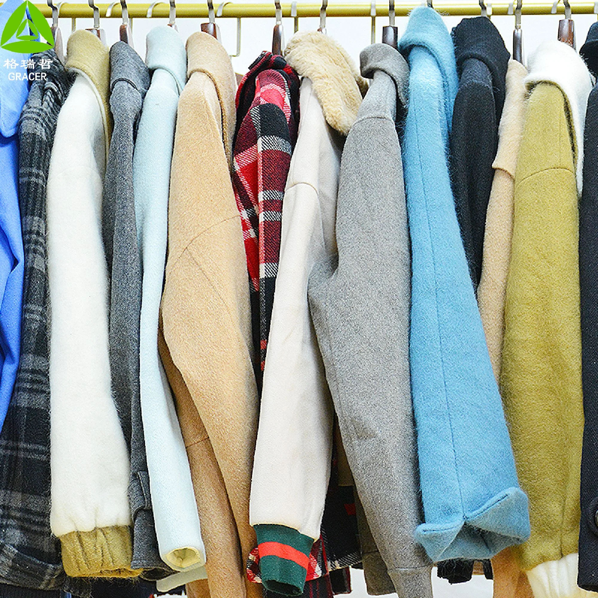 Winter Used Clothes Women Worsted Coat Second Hand Clothing