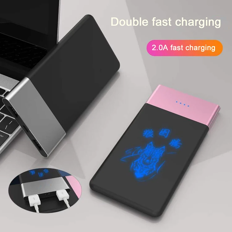 Custom Led Logo 5000mah 20000mah Super Slim Wireless Powerbank Power ...