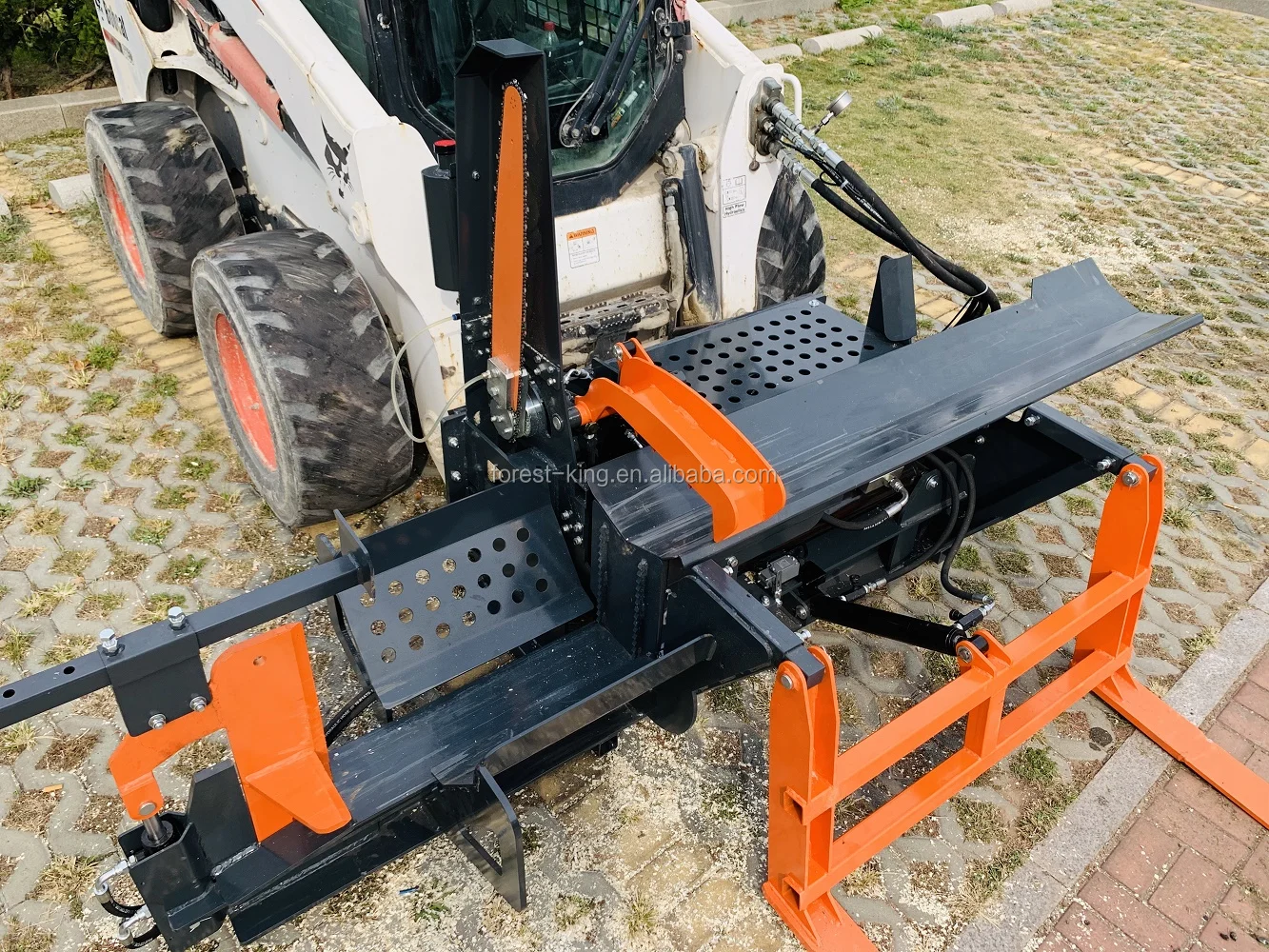 Remote Control Skid Steer Firewood Processor Hydraulic Log Splitter ...