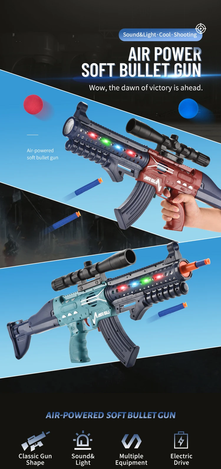 Kids Shooting Game - Plastic Sniper Rifles Gun Toy