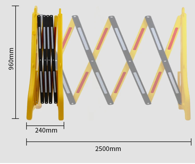 Folding Barricade Plastic Traffic Barrier Portable Expandable Traffic ...