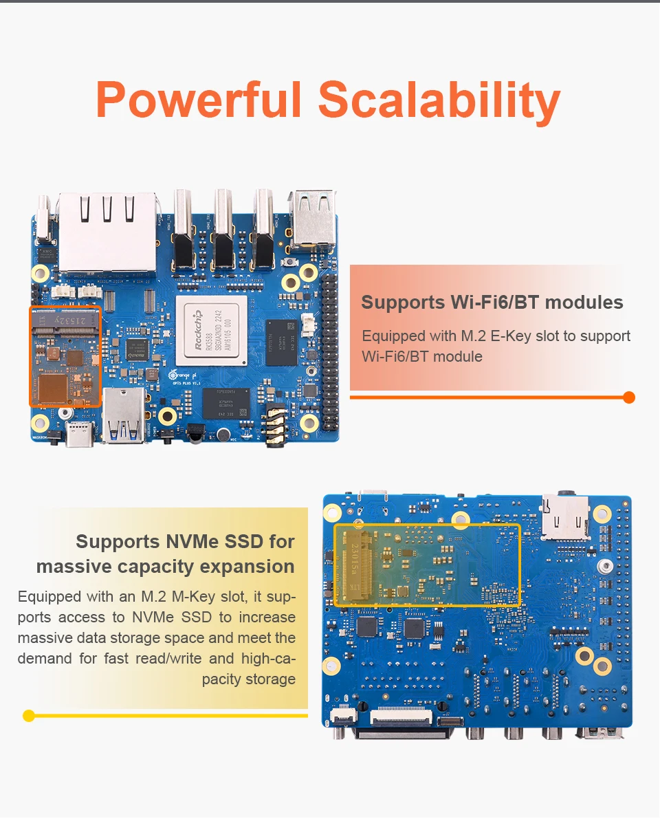 Orange Pi 5 Plus 16G RAM Single Board Computer RK3588 PCIE Module ...