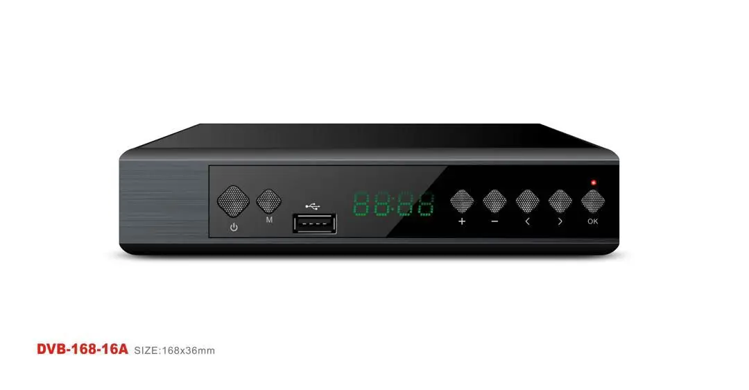 Antenna Tdt Receiver Digital Terrestrial Tv Tuner Dvb-t2 H.264 Free To ...