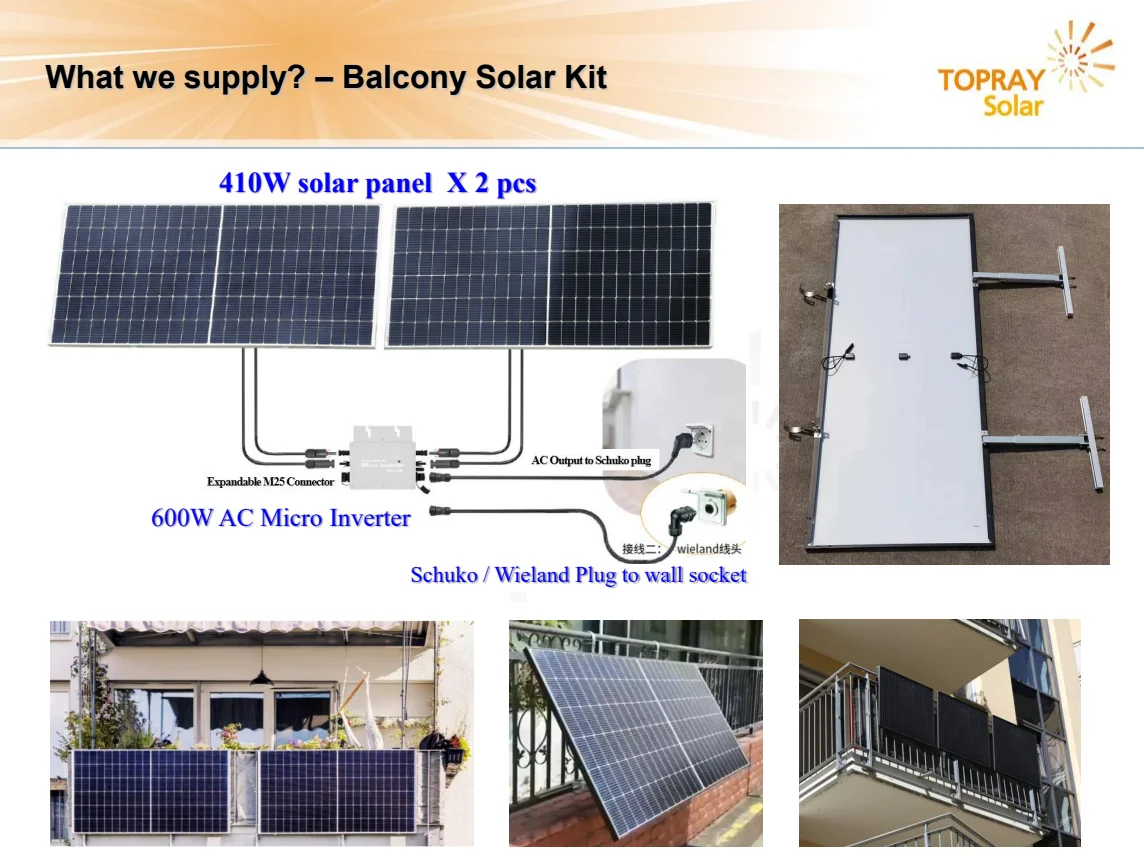 Balcony Solar System Kits Railing Wall Installation For Germany Solar Balcony System Household ...