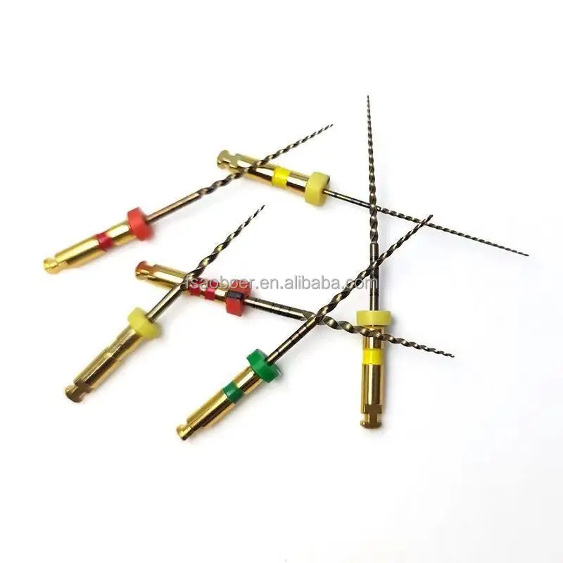 Dental/ 6PCS Endo Files E-FLEX Gold Dental Root Canal Files Heat ...