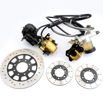Rear Hydraulic Brake Master Cylinder Brake Pad + Rotor Disc Go Kart ...