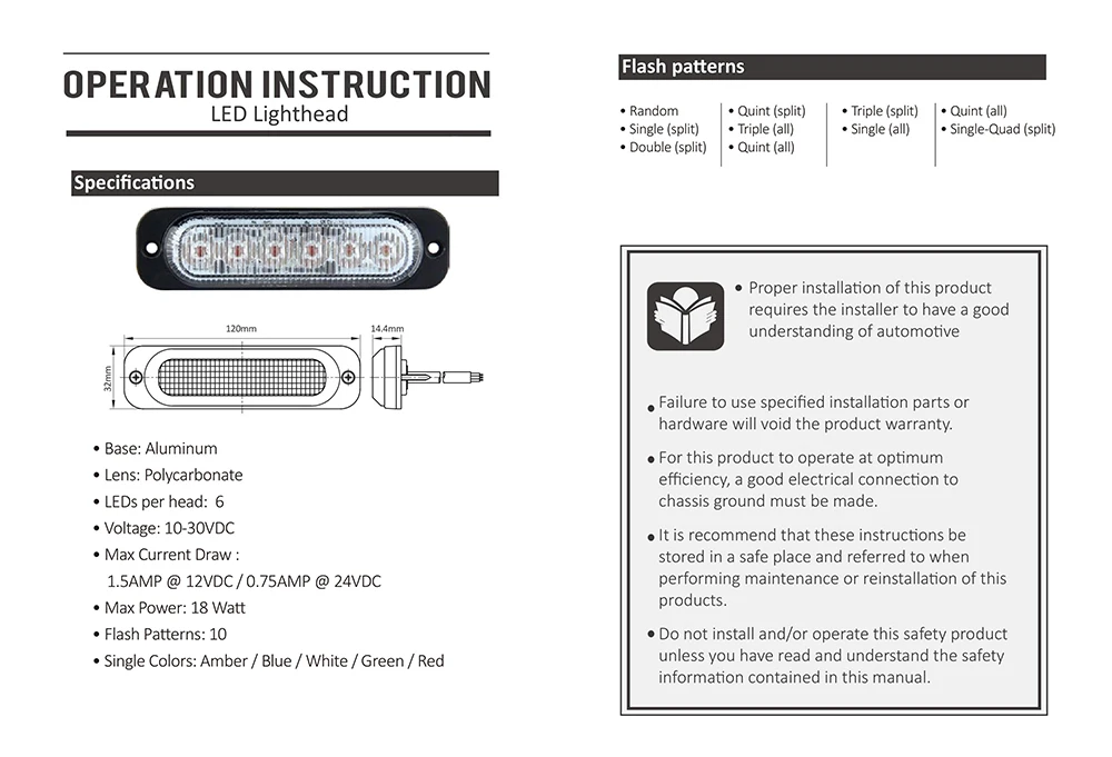 ECE R65 R10 SAE J595 Approved LED Strobe Lights by Kindonsafety
