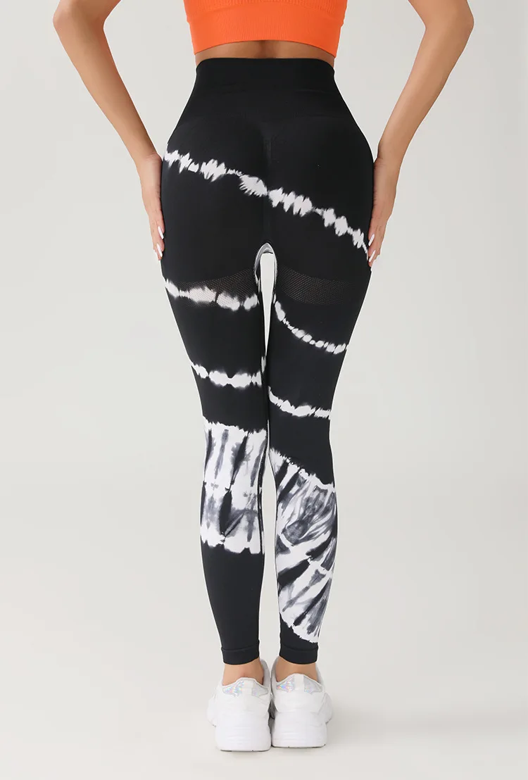 Hot Sell Seamless Sports Legging Women Fitness Tie Dye High Waist