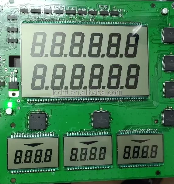 Custom TN LCD Screen black Monochrome LCD High Resolution Temperature display Alphanumeric LCD ...