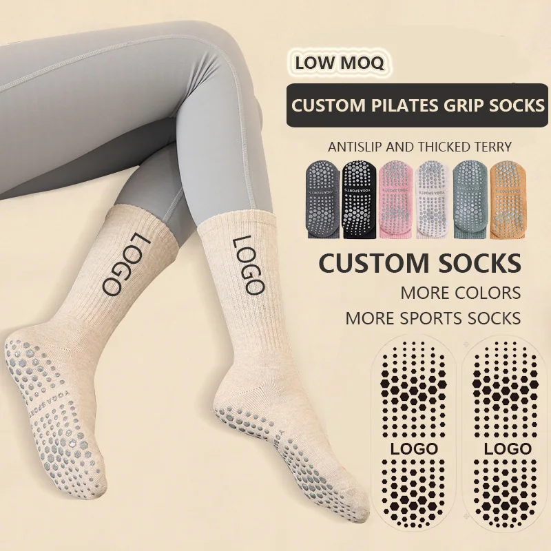 Good Quality Custom Logo Indoor Gym Sports Non Slip Yoga Socks Women's ...