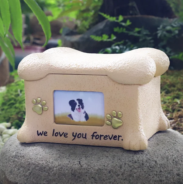 Resin Ceramic Bamboo Urn Bamboo Scattering Tube Dog Pet Urns Paw ...