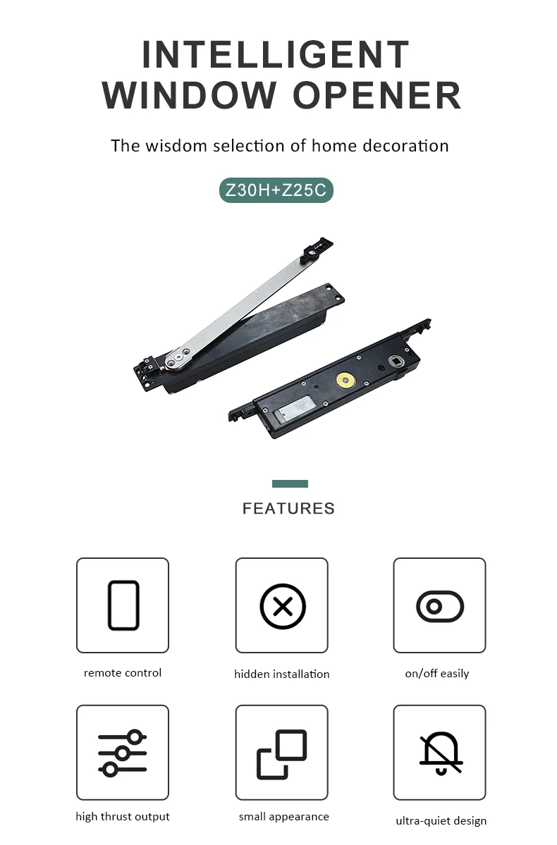 Z30H Smart Home Electric Rotary Arm Casement Window Winder