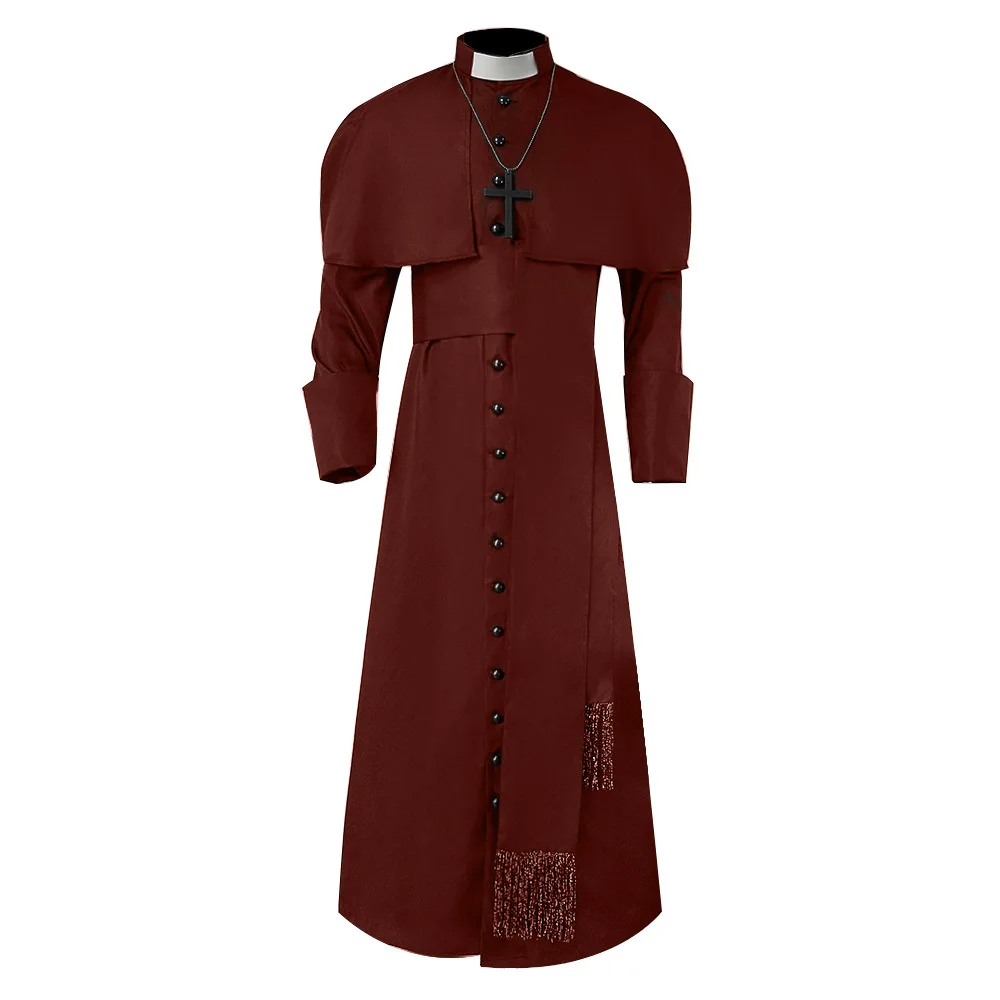 Clergy Men Cassock Priest Costume Bishop Roman Catholic Church Soutane ...