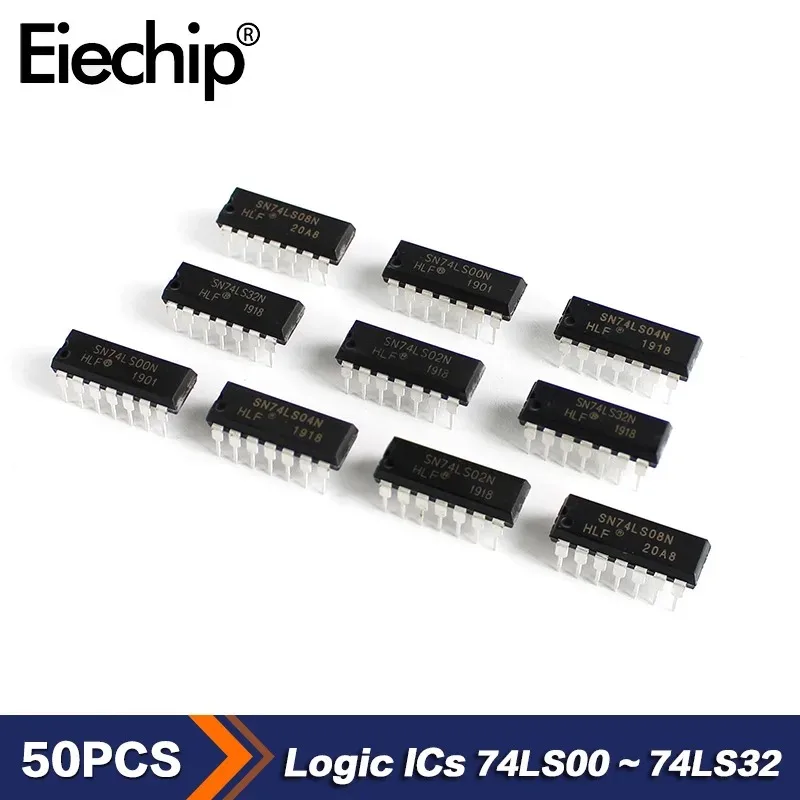 Components Electronic 74LS00 74LS02 74LS04 74LS08 74LS32 DIP 14 IC Chip Electronic Components ...