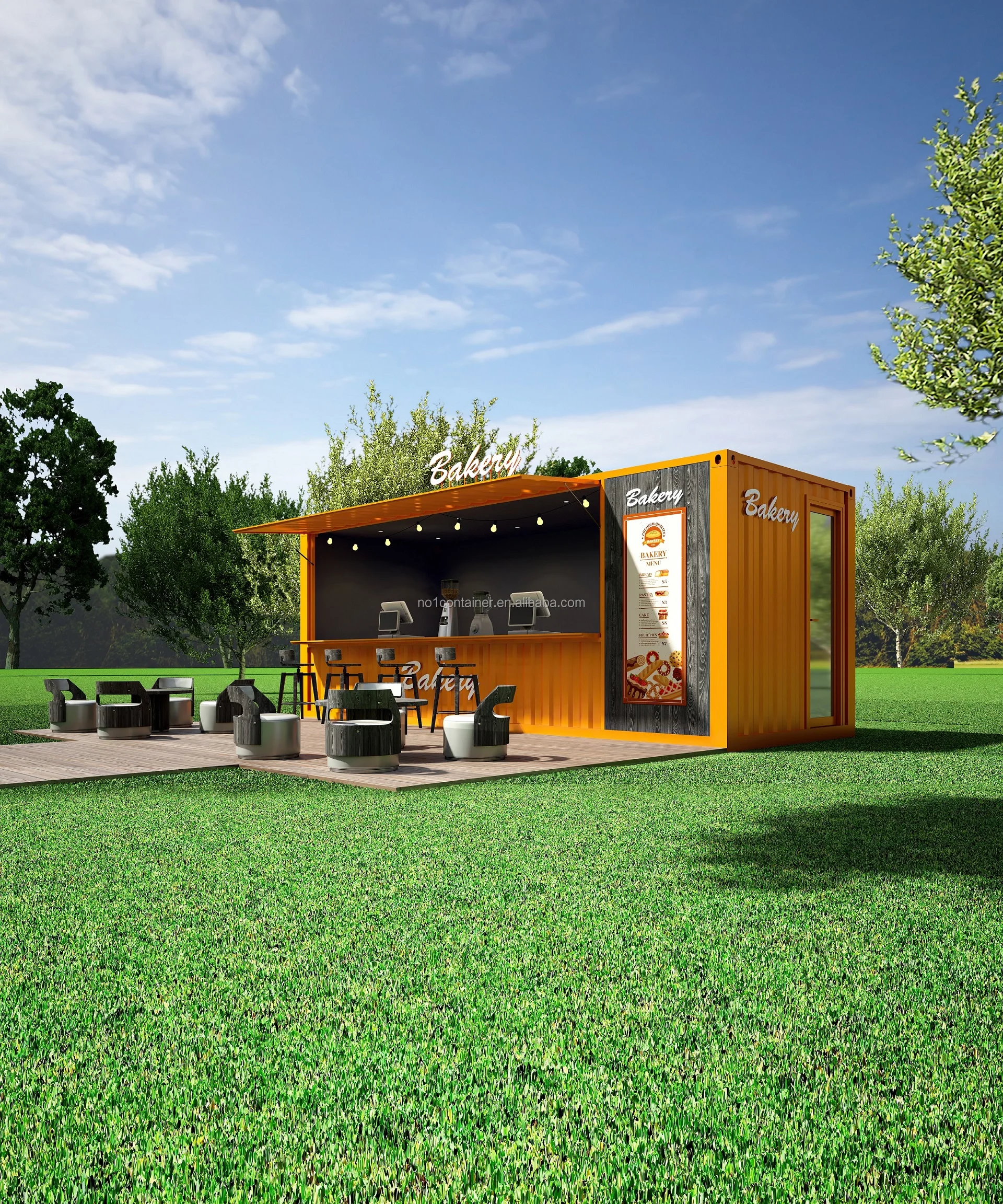 Container Shop Design 20ft Container Prefabricated Coffee Shop Kiosk ...