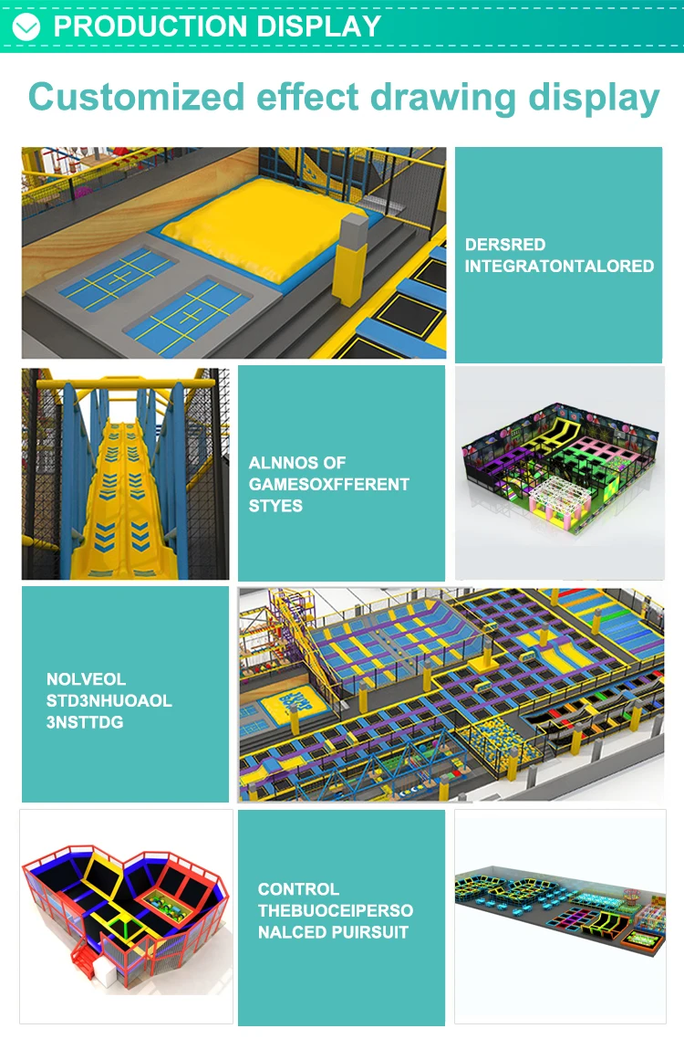 Large Trampoline Park Parkour Bungee Jumping Indoor Trampoline Park ...