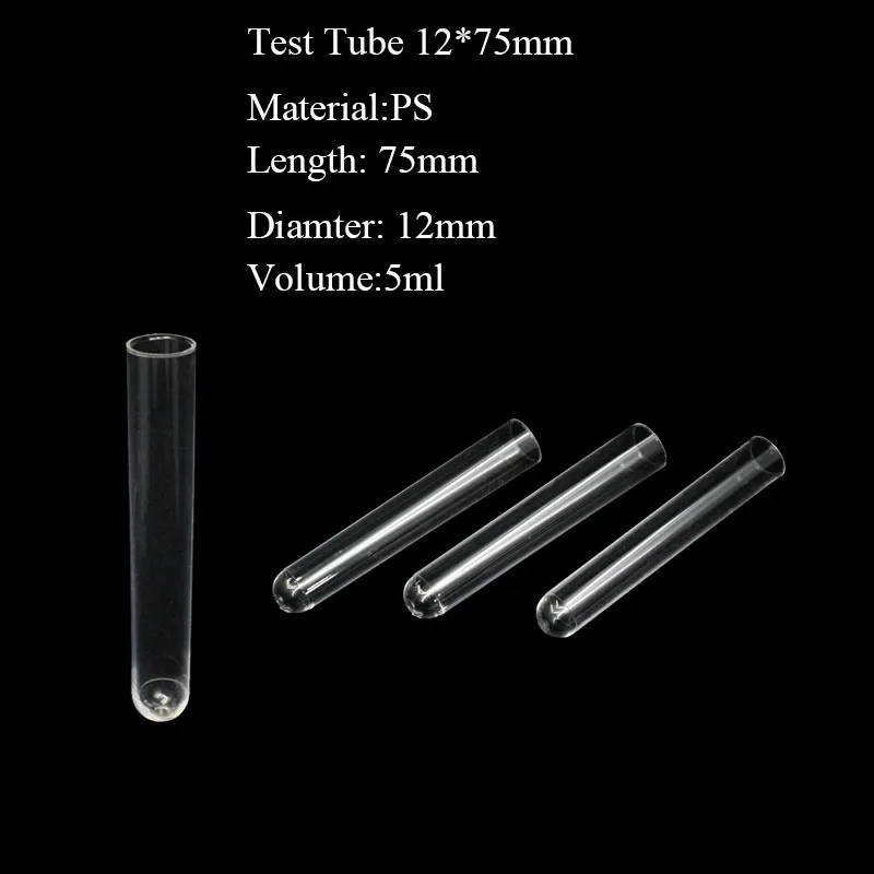 Tubo Khan 12x75mm - 5ml Test Tube for Lab Disposables